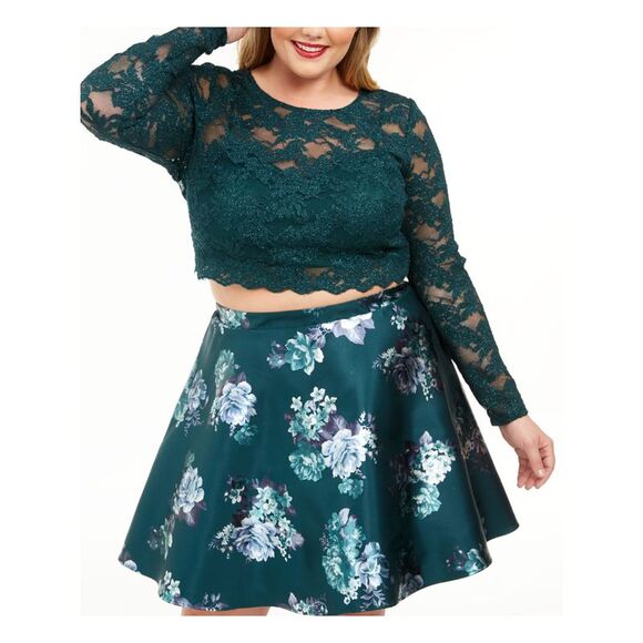 City Studio | Tops | City Studio Womens Green Long Sleeve Jewel Neck ...